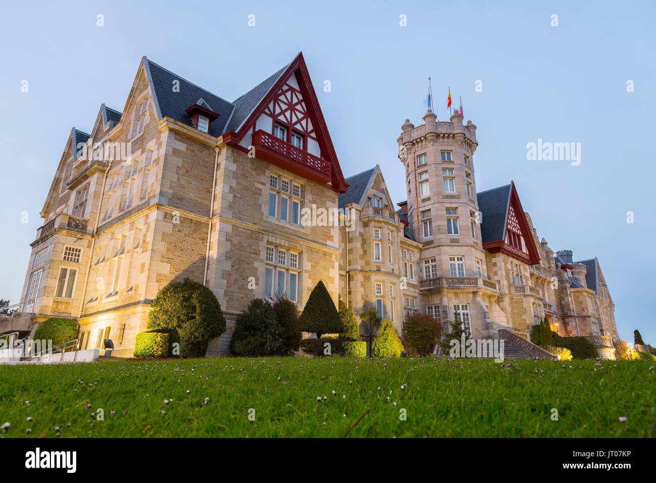 Magdalena Palace at sunset, Santander. Cantabrian Sea. Cantabria Spain ...