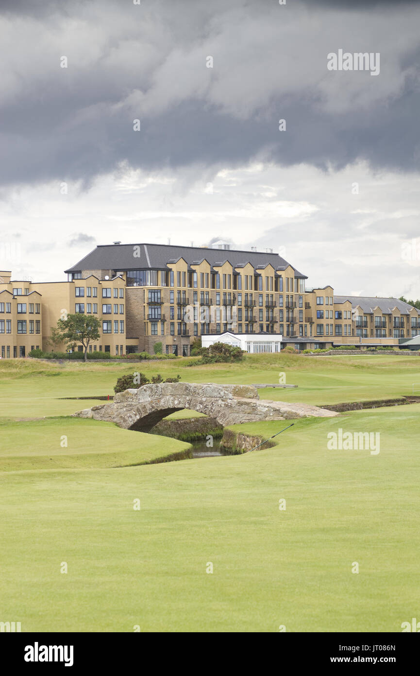 Golf Hotel and Swilken Bridge St Andrews Stock Photo - Alamy