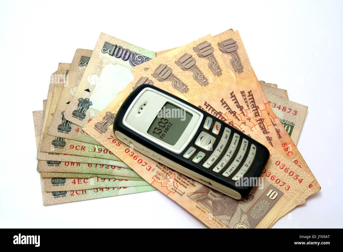 Facilitation of financial transactions using mobile phone Stock Photo ...