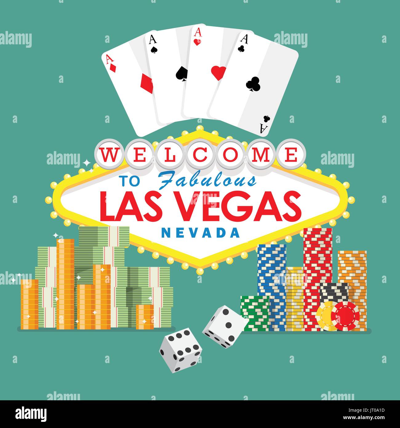 Welcome to vegas Stock Vector Images - Alamy