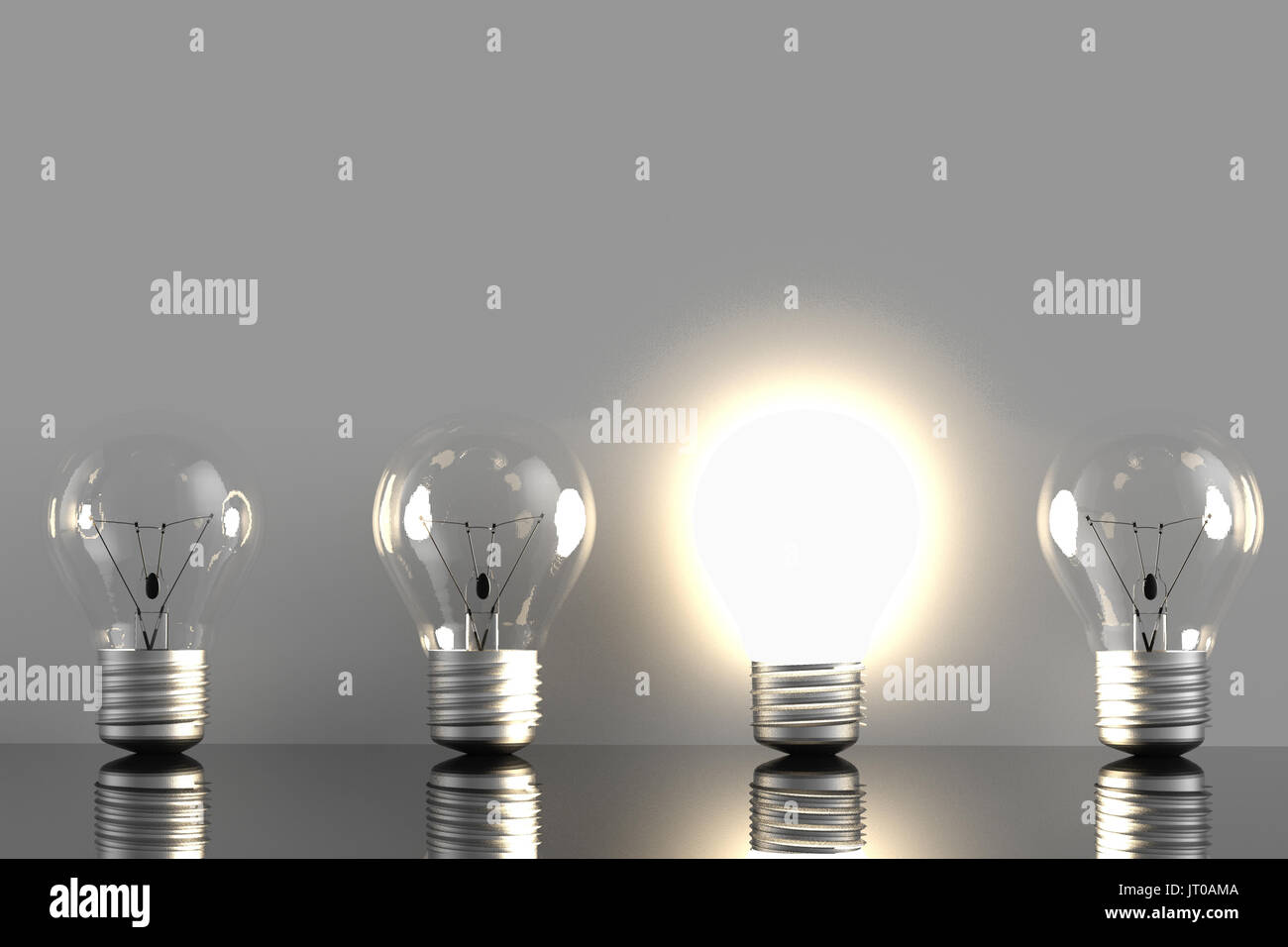 shining lightbulb with ray of light Stock Photo - Alamy