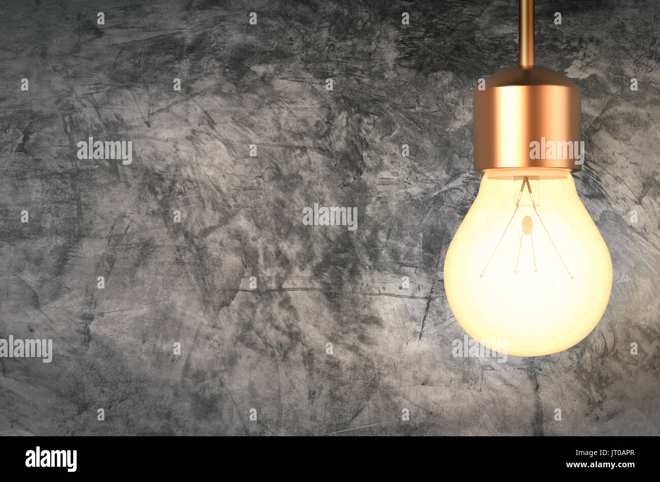 shining lightbulb with ray of light Stock Photo - Alamy