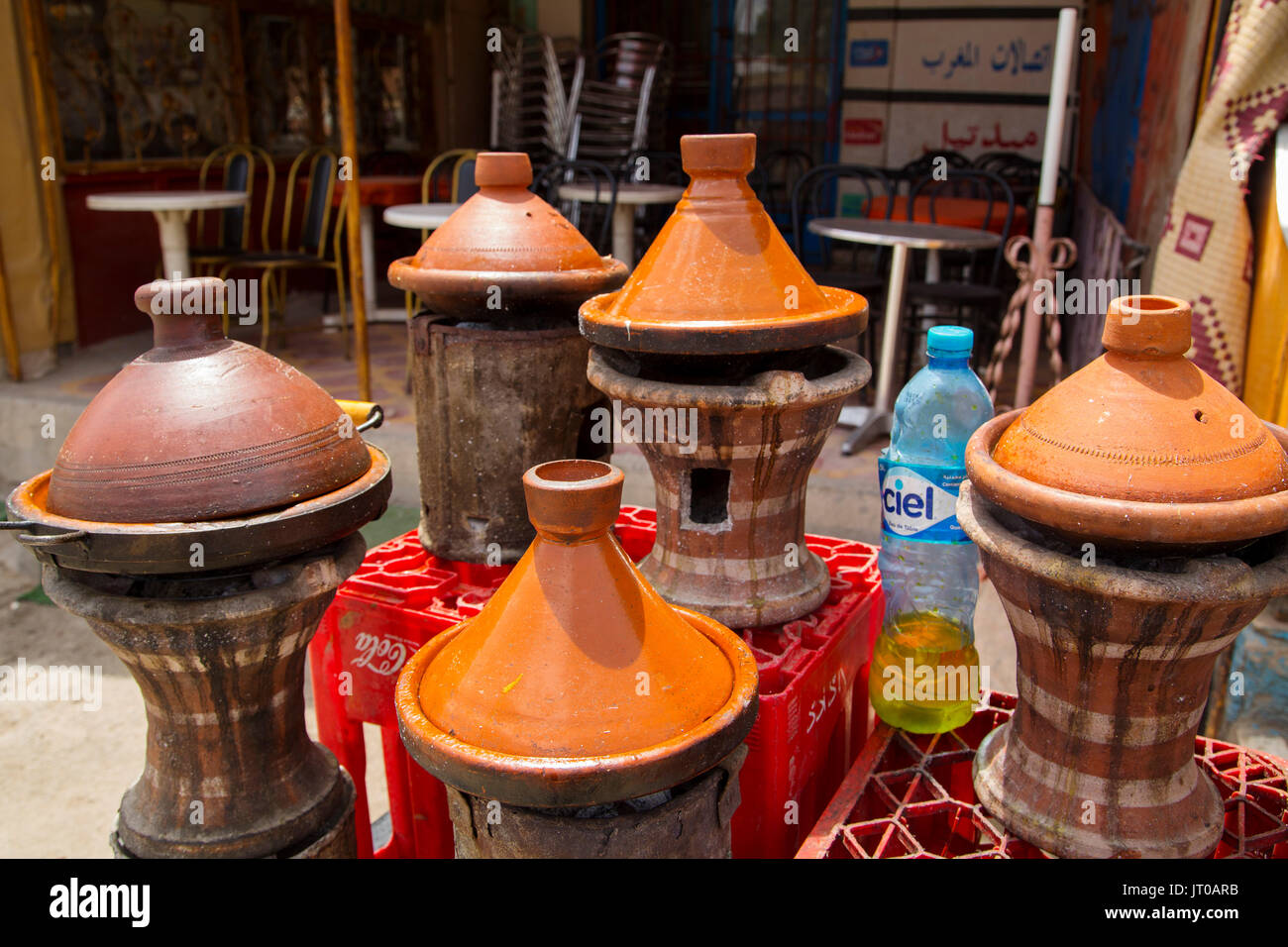 Cooking traditional Moroccan tajine dish. Morocco, Maghreb North Africa ...