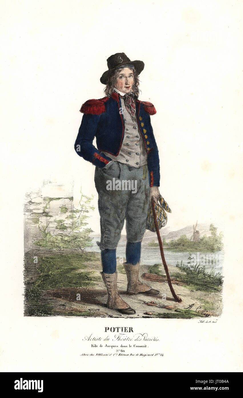 Charles Gabriel Potier as Jacques in Le Conscrit by Antoine Simonnin ...