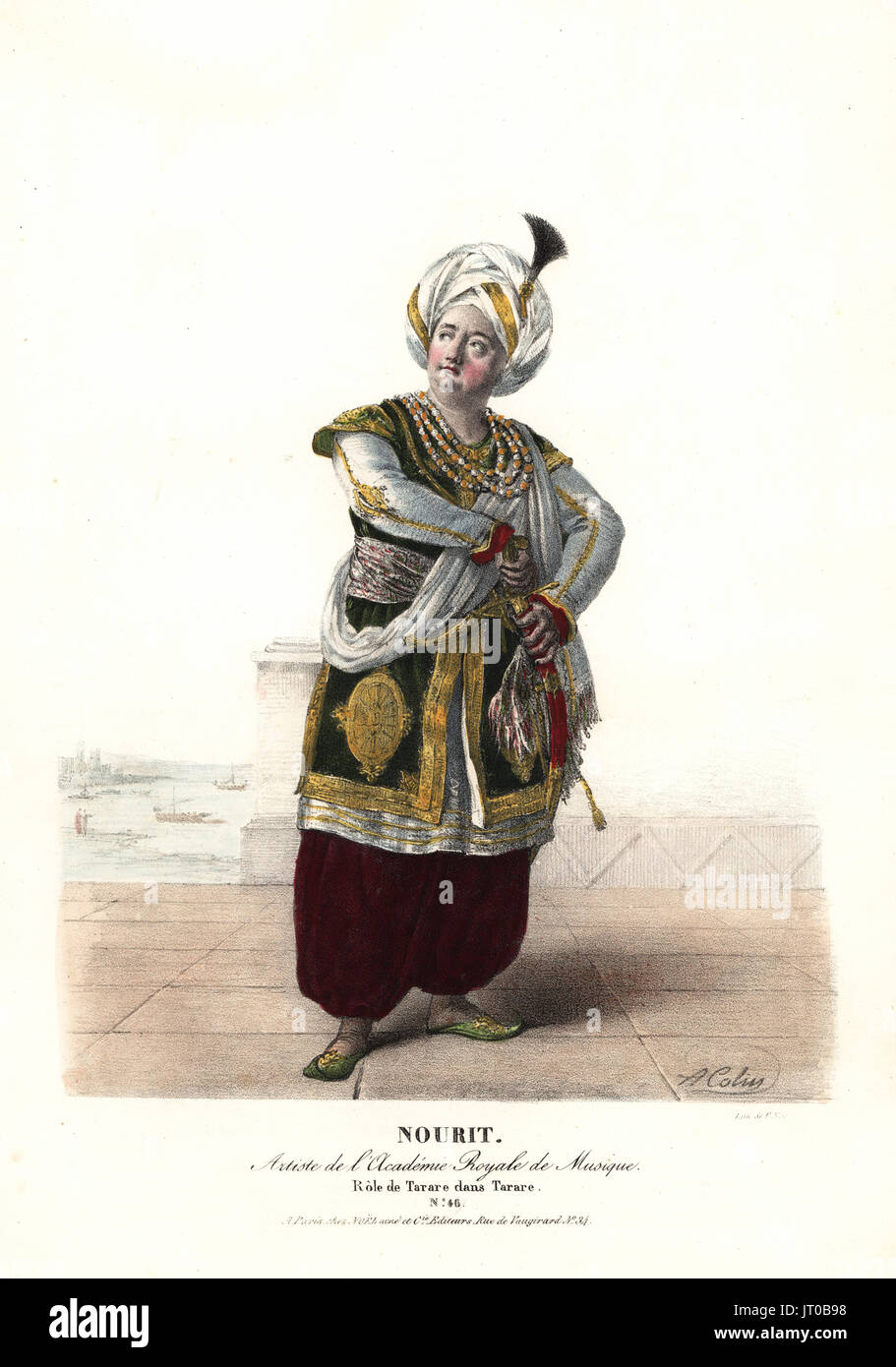 French tenor Adolphe Nourrit as the soldier Tarare in the opera Tarare ...