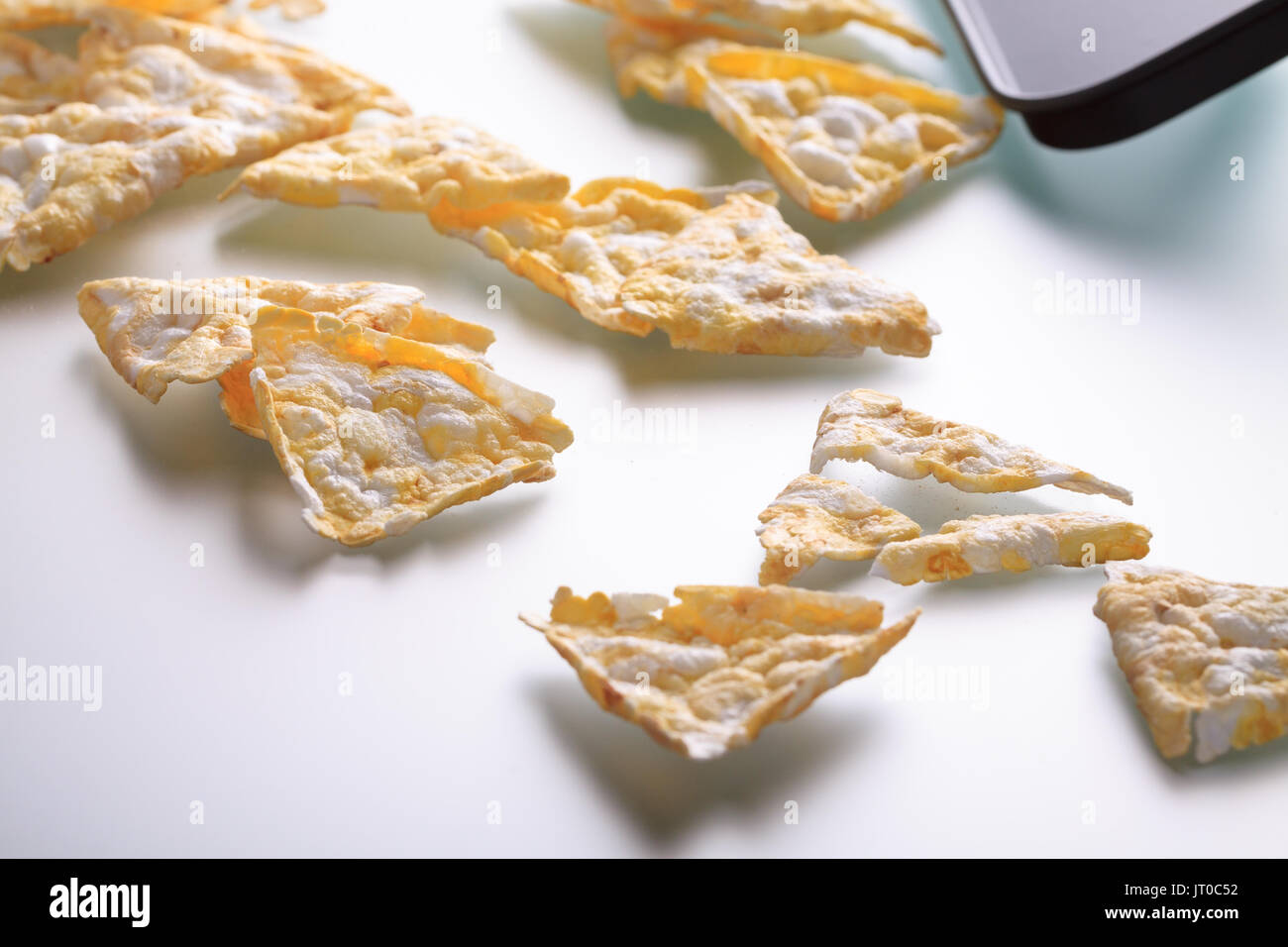 Healthy version of corn nachos, traditional Mexican snack Stock Photo ...