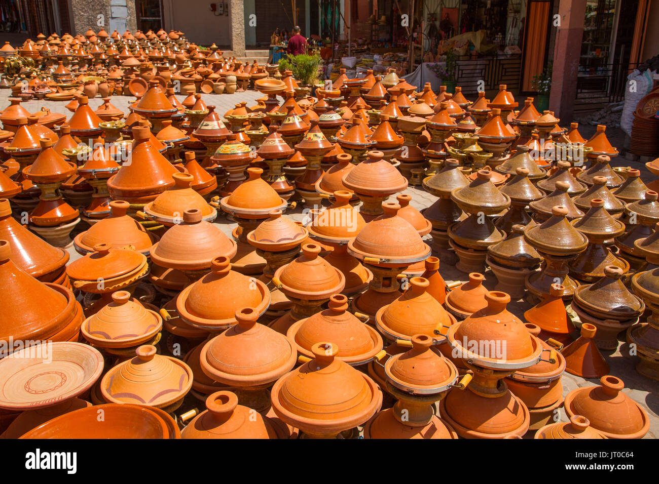 Tajine, traditional clay pot using to prepare vegetables with meat ...