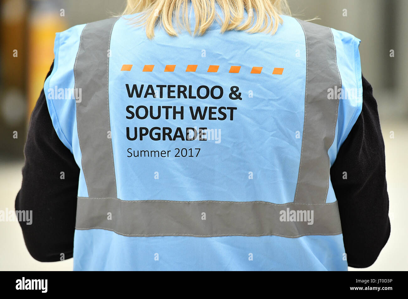 Engineering work continues at Waterloo Station in London in a major ...