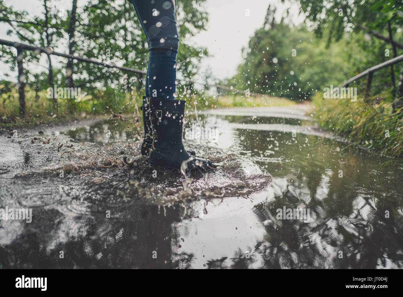 Woman's shoe puddle hi-res stock photography and images - Alamy