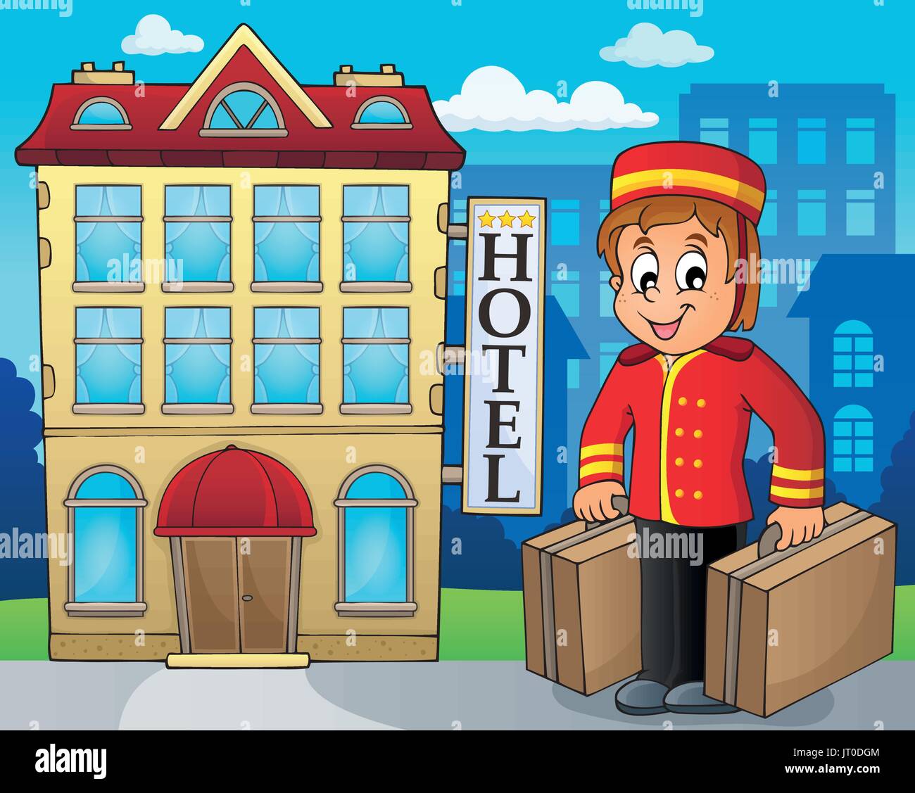 Hotel theme image 2 - eps10 vector illustration Stock Vector Image ...
