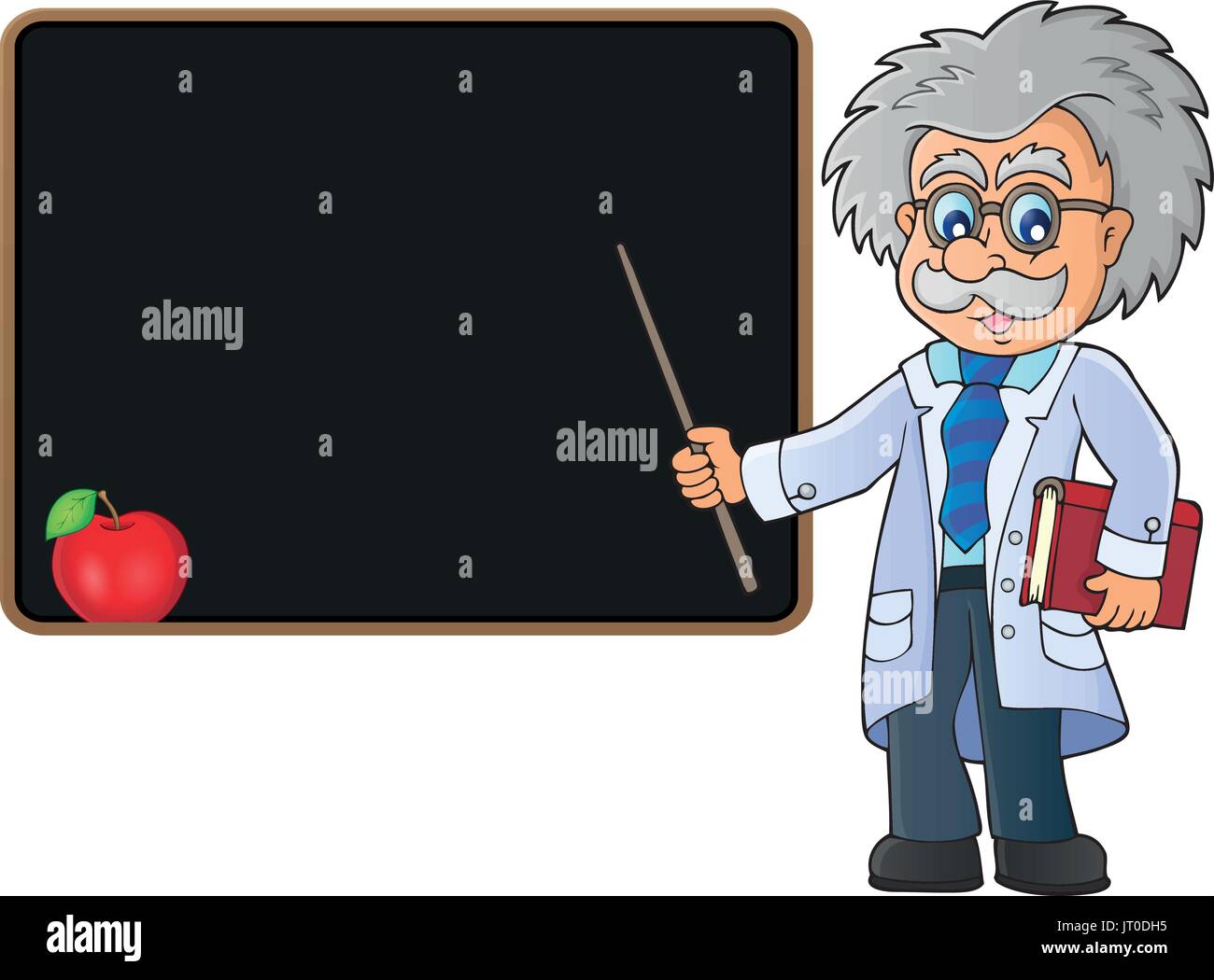 Scientist by blackboard theme image 2 - eps10 vector illustration Stock ...