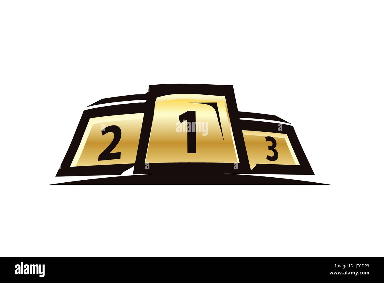 elegant winners platform 1,2,3, icon design, isolated on white ...