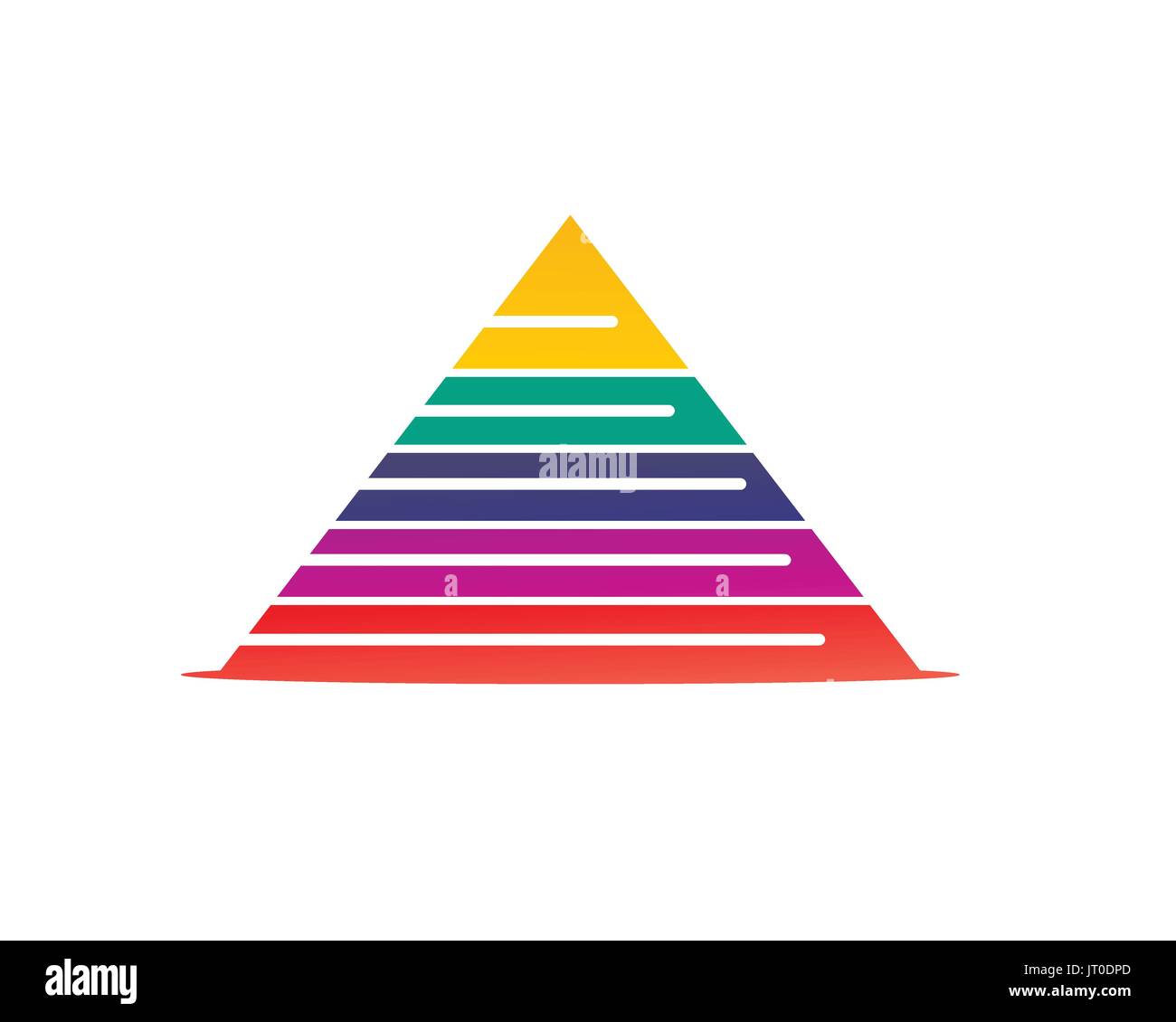 colorful triangle illustration, icon design, isolated on white ...