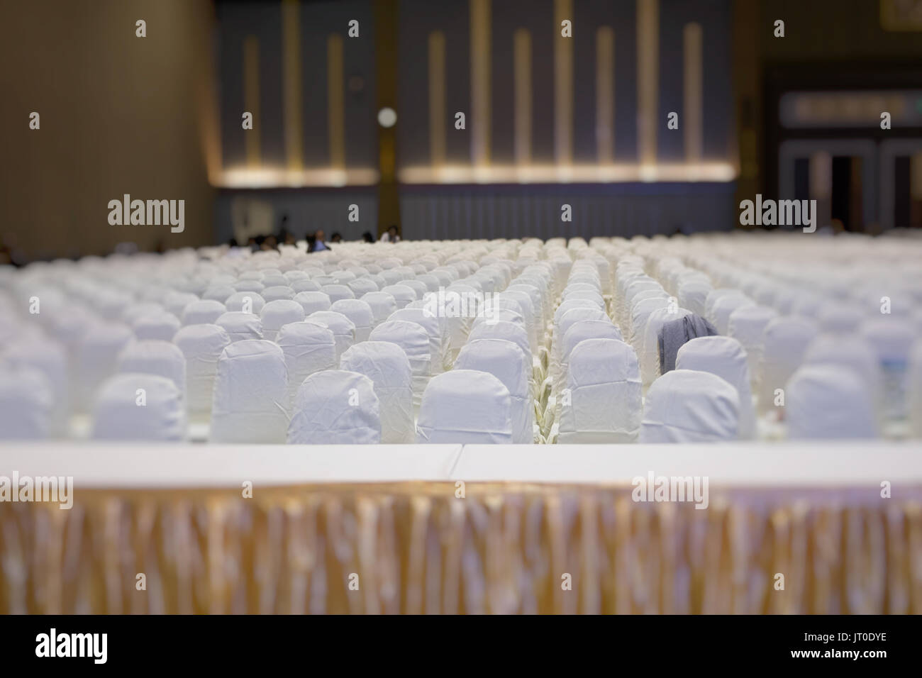 modern conference hall interior with white chairs. seminar room with ...