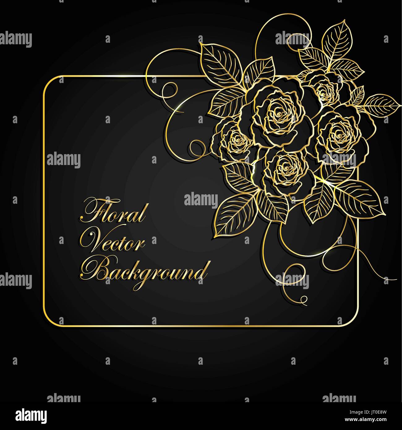 Gold floral frame Stock Vector Image & Art - Alamy