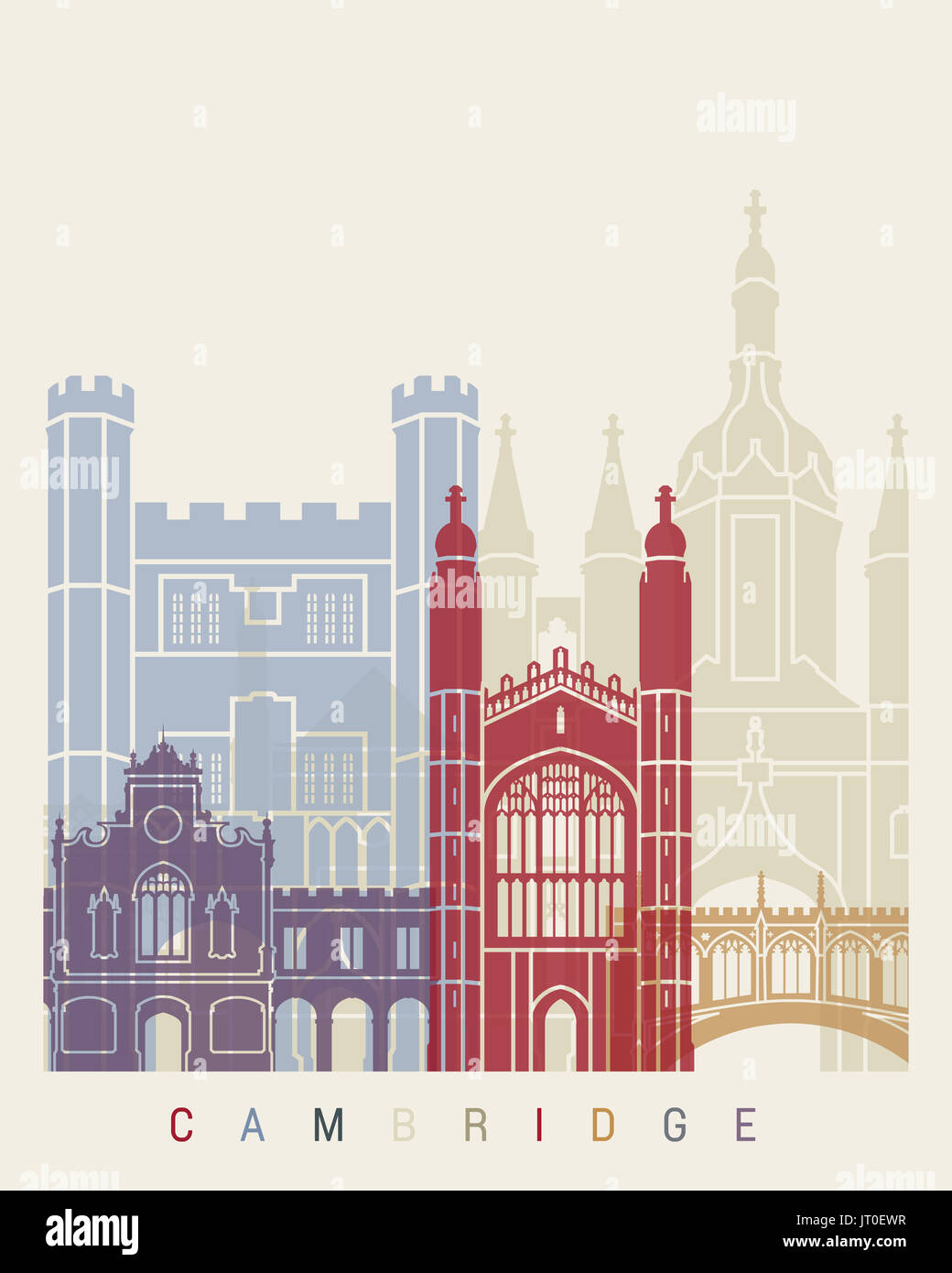 Cambridge skyline vector hi-res stock photography and images - Alamy