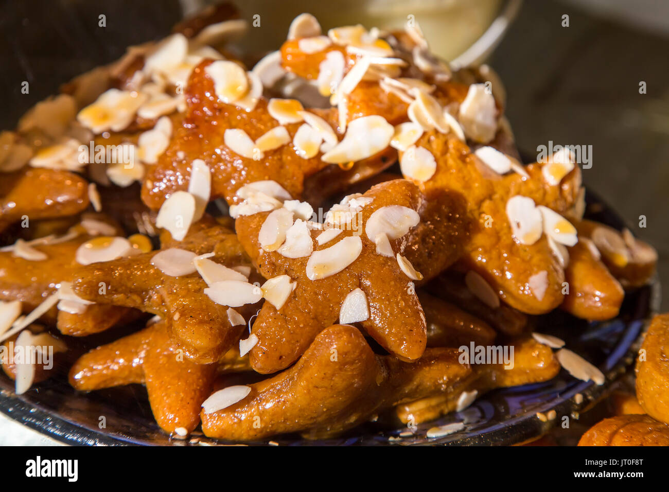 Typical arabic pastries. Souk Medina of Fez, Fes el Bali. Morocco ...