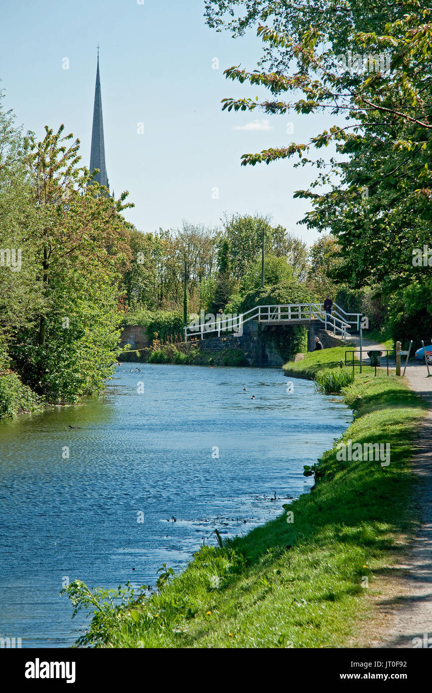 Southern end of the Lancaster Canal in Ashton-on-Ribble, Preston ...