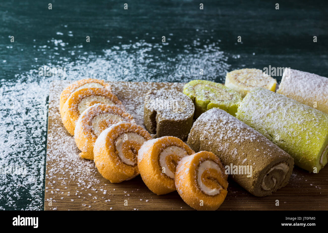 cake roll sweet and colorfuls Stock Photo - Alamy