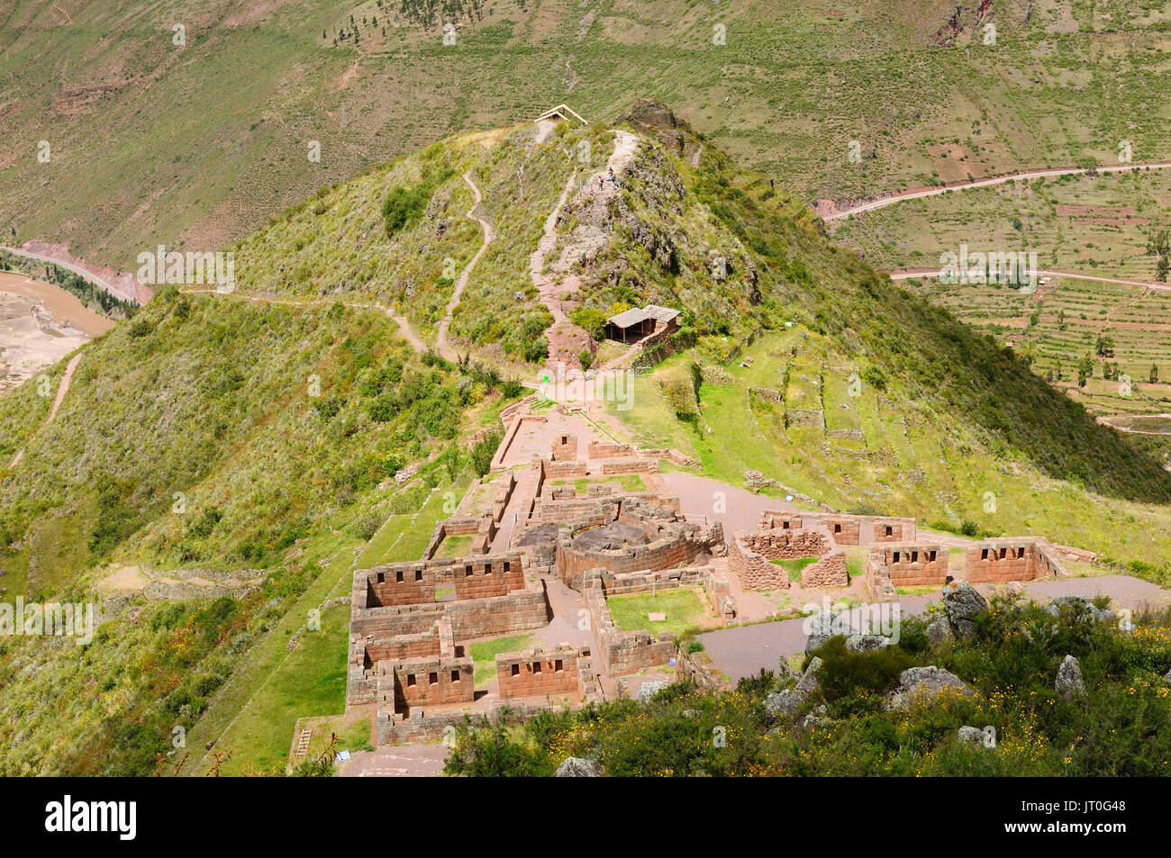 Peru, Pisac (Pisaq) - Inca ruins in the sacred valley in the Peruvian ...