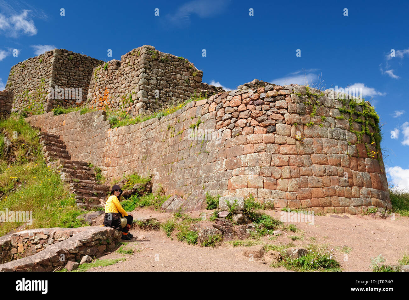 Peru, Pisac (Pisaq) - Inca ruins in the sacred valley in the Peruvian ...