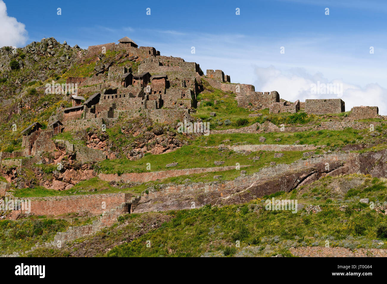 Peru, Pisac (Pisaq) - Inca ruins in the sacred valley in the Peruvian ...