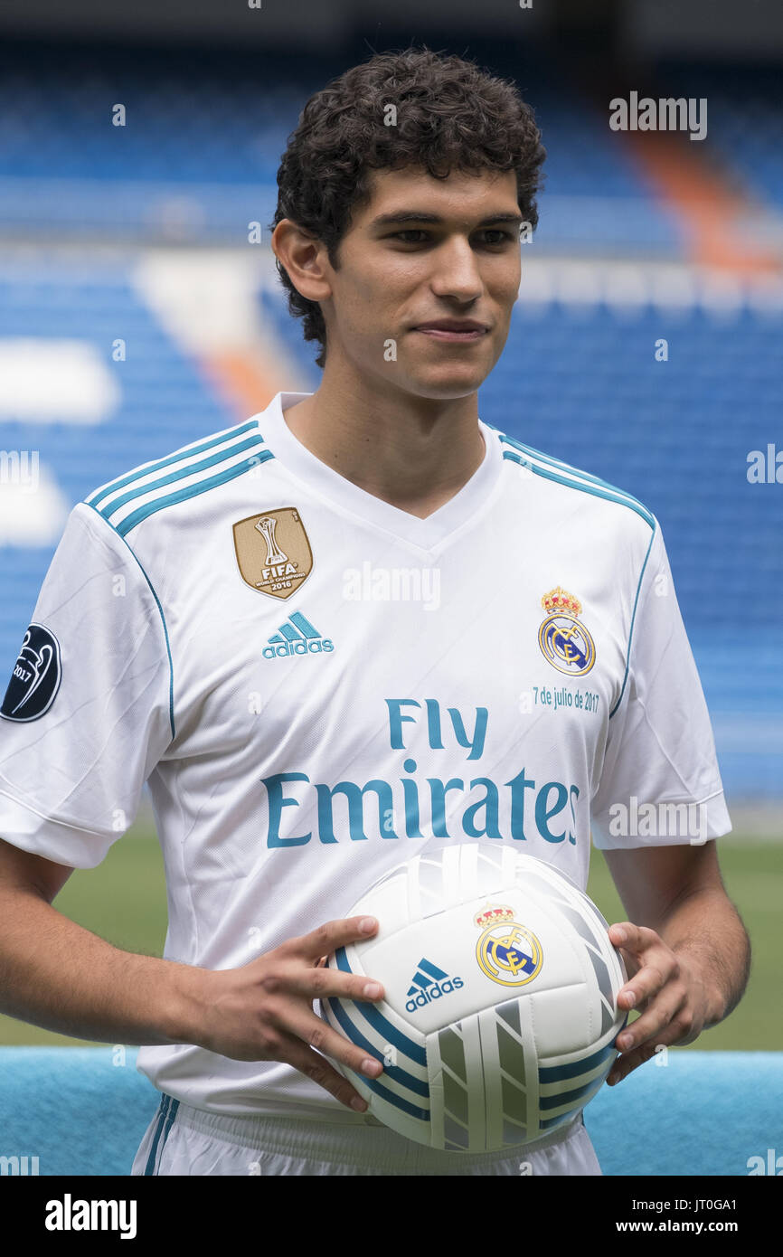Jesus Vallejo is presented as a new Real Madrid football player at ...