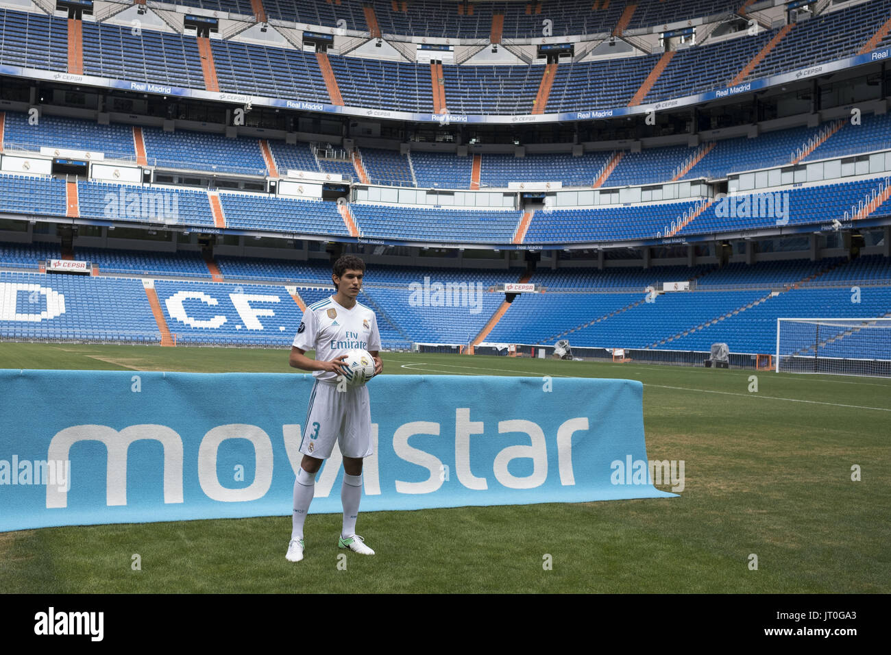 Jesus Vallejo is presented as a new Real Madrid football player at ...