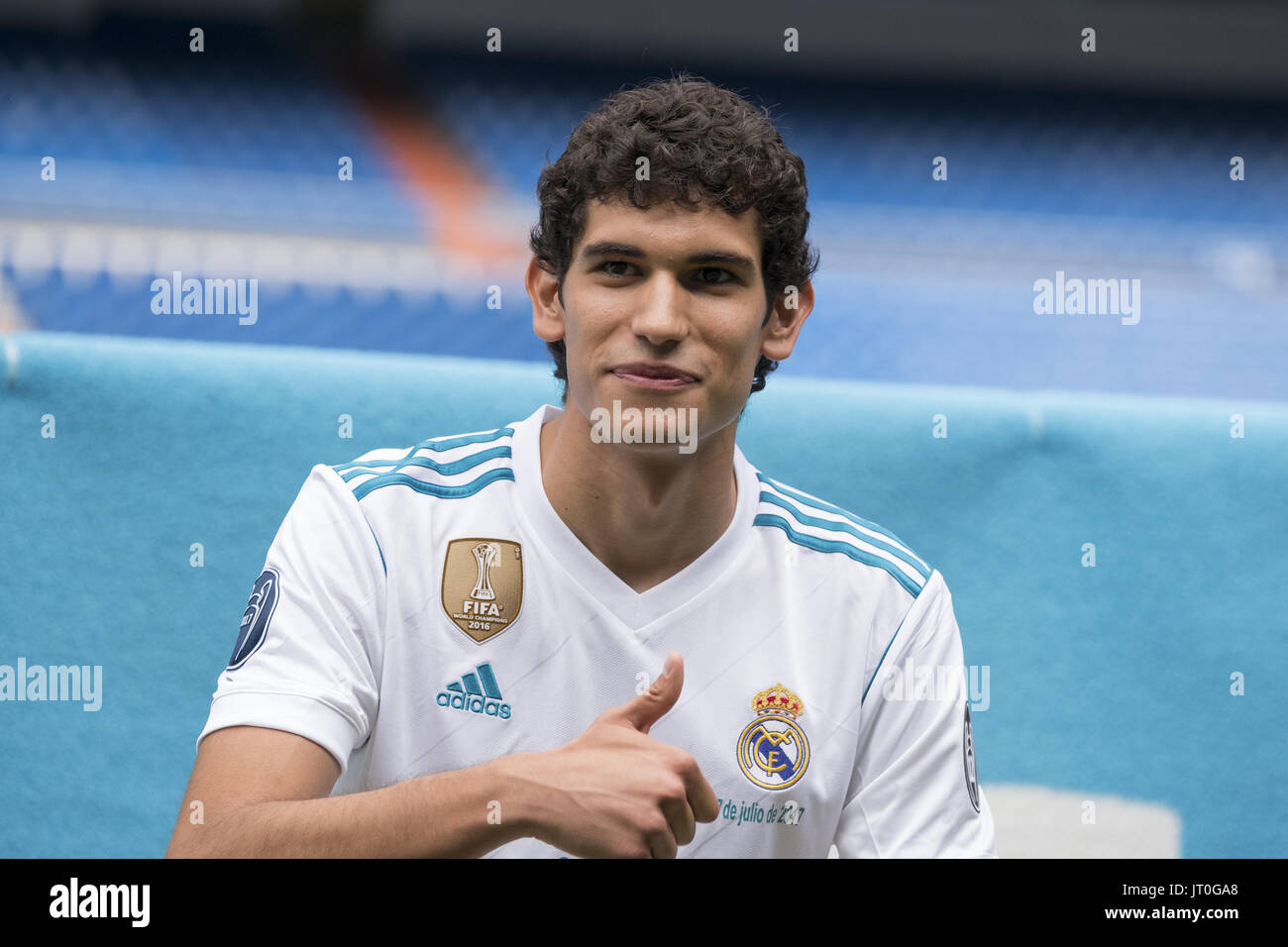 Jesus Vallejo is presented as a new Real Madrid football player at ...