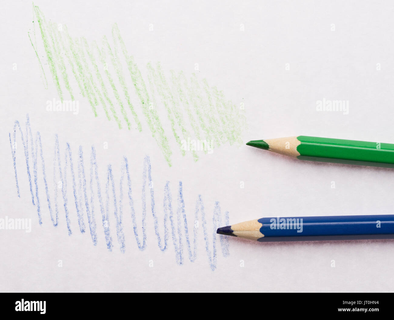 Pencils on white paper hi-res stock photography and images - Alamy