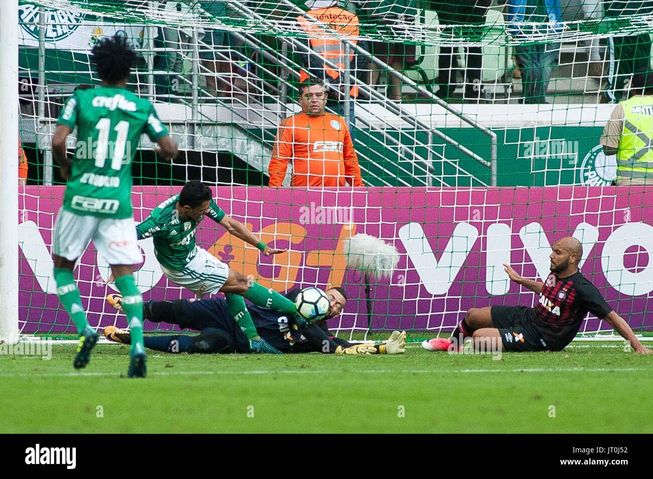 Sao Paulo, Brazil. 06th Aug, 2017. PALMEIRAS X ATLÉTICO PR - Erik do ...