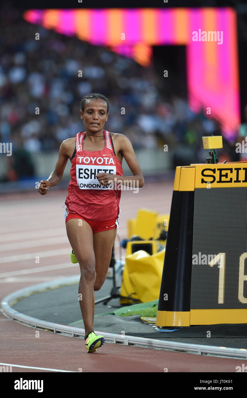Shitaye ESHETE, Brunei, during 10000 meter final at London Stadium in ...