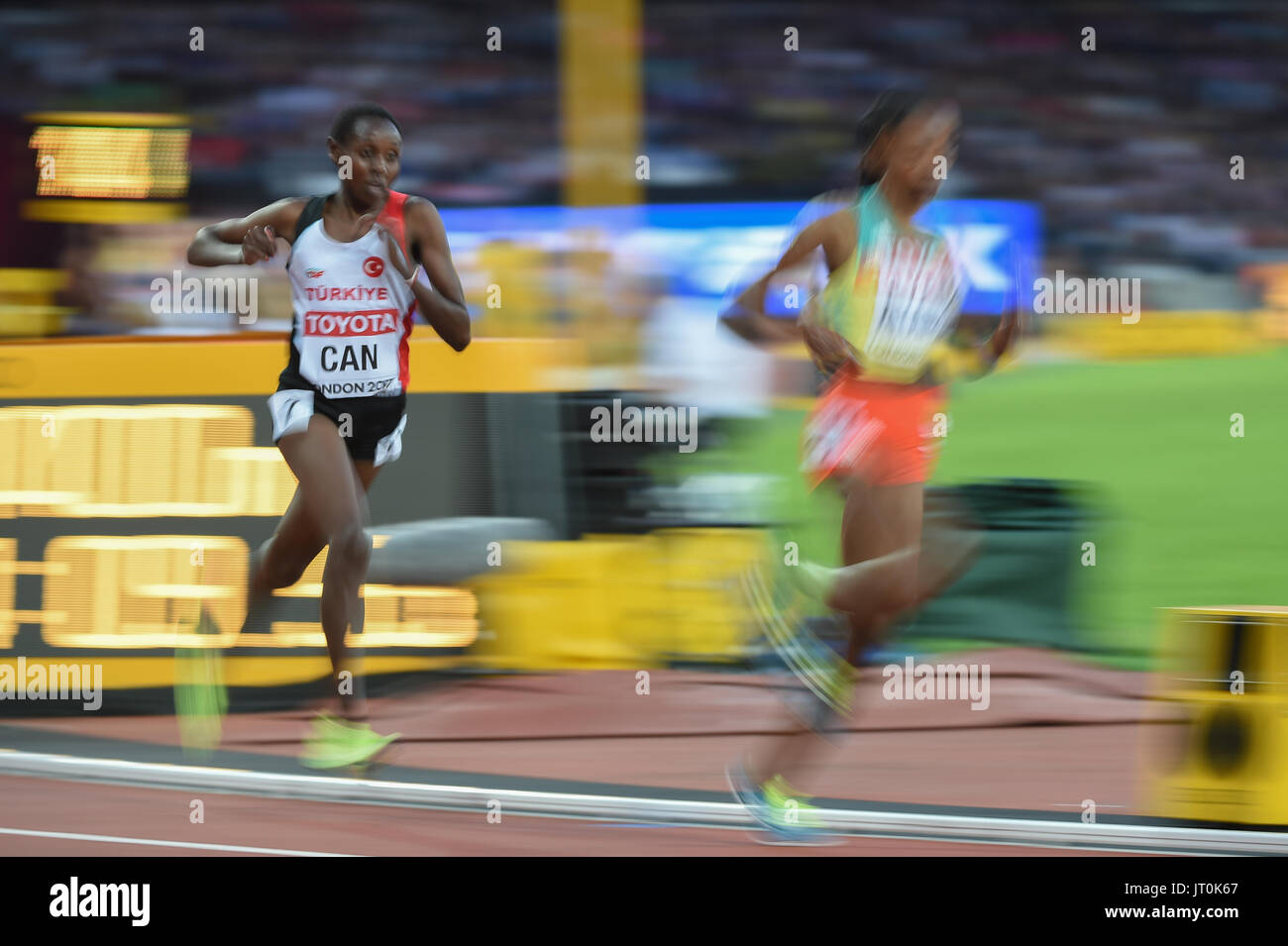 Yasemin CAN, Turkey, during 10000 meter final at London Stadium in ...