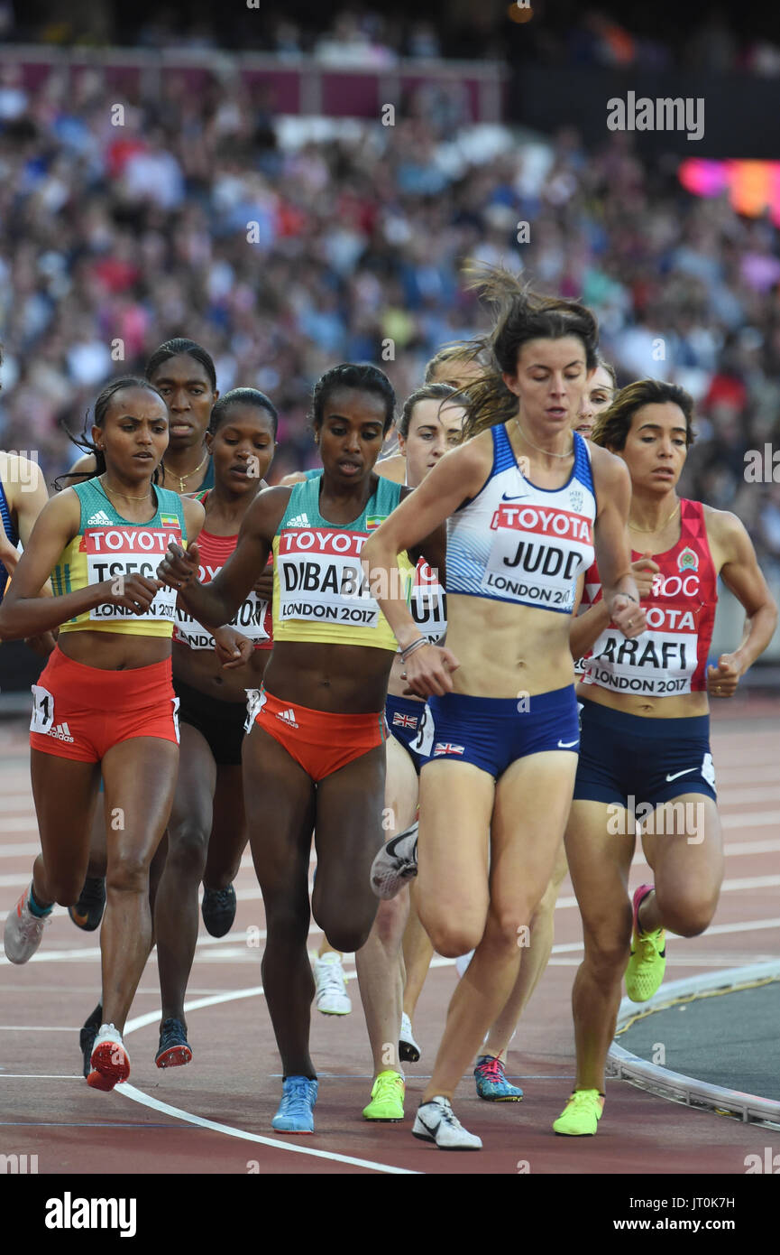 Jessica JUDD, Great Britain, leading the pack during 1500 meter ...