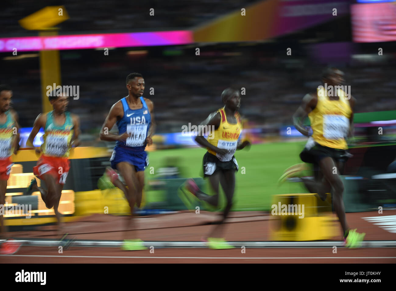Hassan MEAD, USA, during 10000 final at London Stadium in London on ...