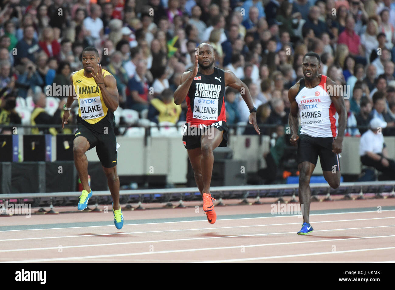 Yohan BLAKE, Jamaica, and Emmanuel CALLENDER, Trinidad and Tobago, and ...