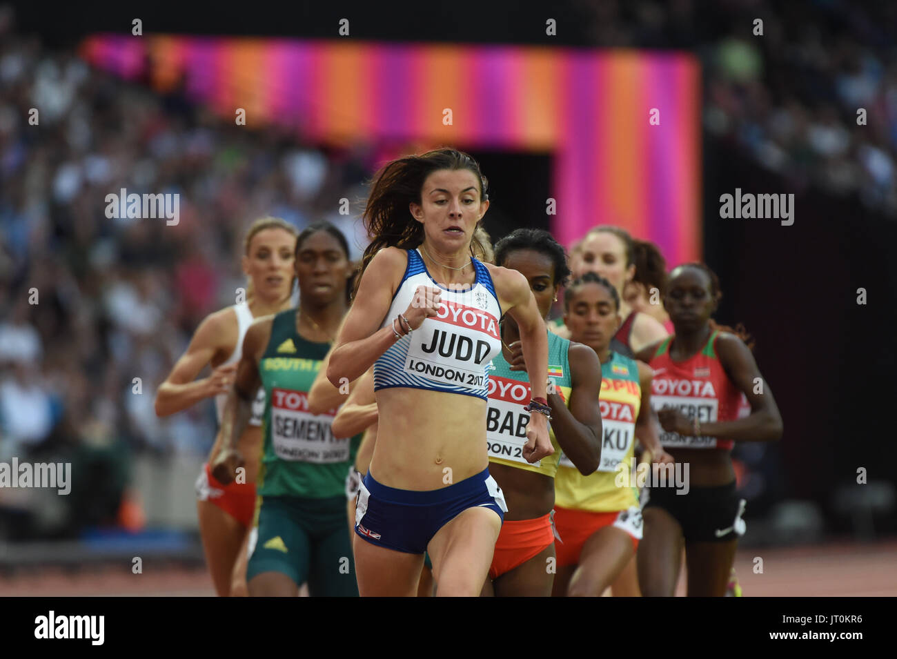 Jessica JUDD, Great Britain, during 1500 meter preliminary round at ...