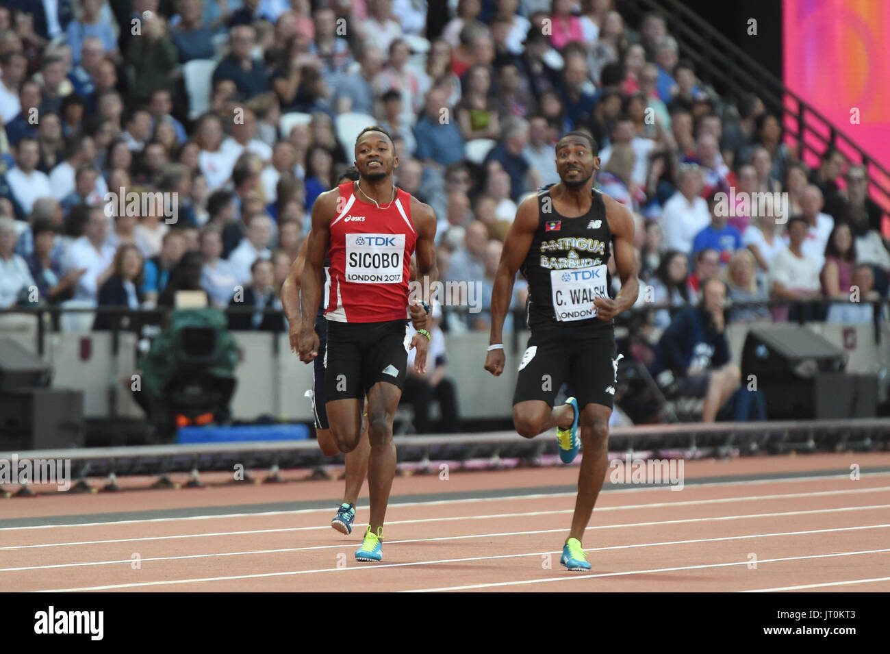 Dyland SICOBO, Seychelles, and Chavaughn WALSH, Antiqua, during 100 ...
