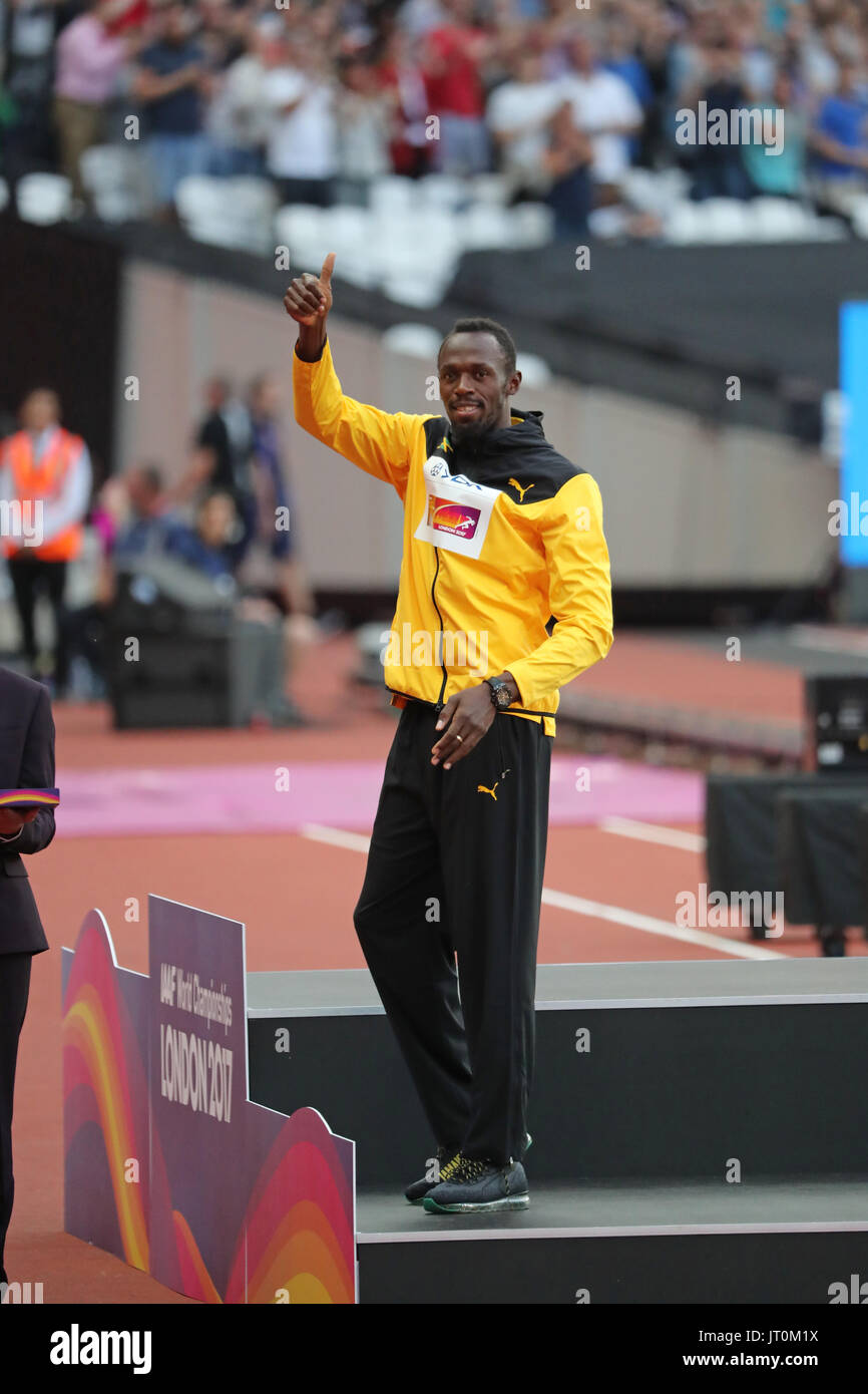 Usain bolt medal ceremony hi-res stock photography and images - Alamy