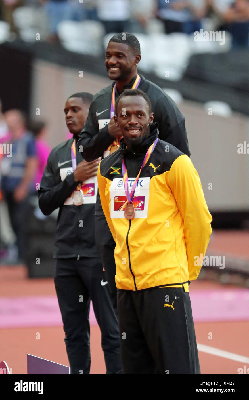Justin gatlin london world 100m hi-res stock photography and images - Alamy