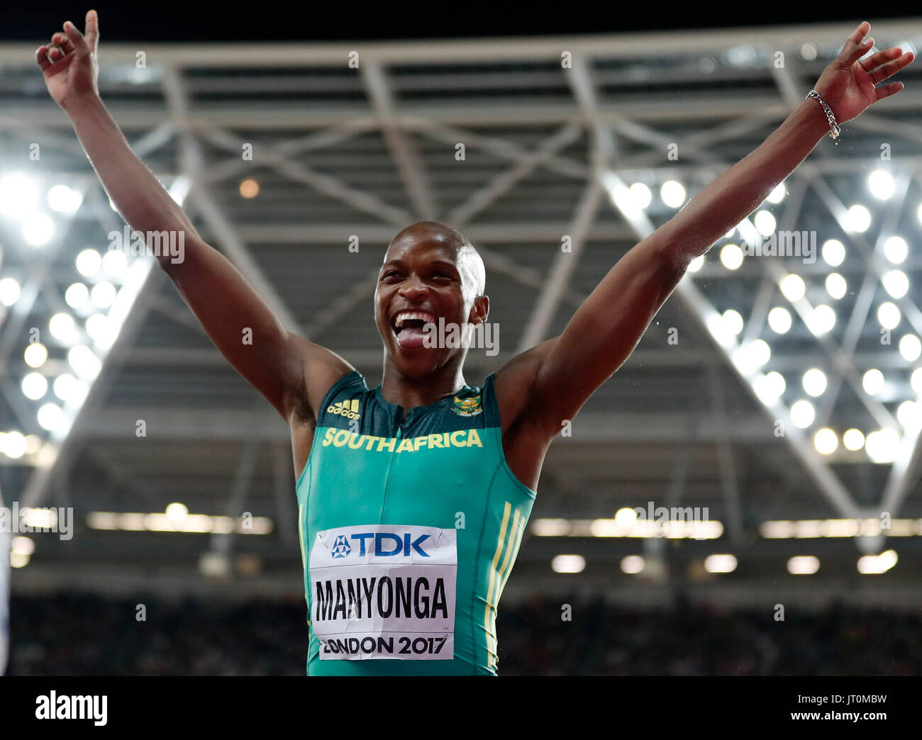 London, Britain. 5th Aug, 2017. Luvo Manyonga of South Africa ...