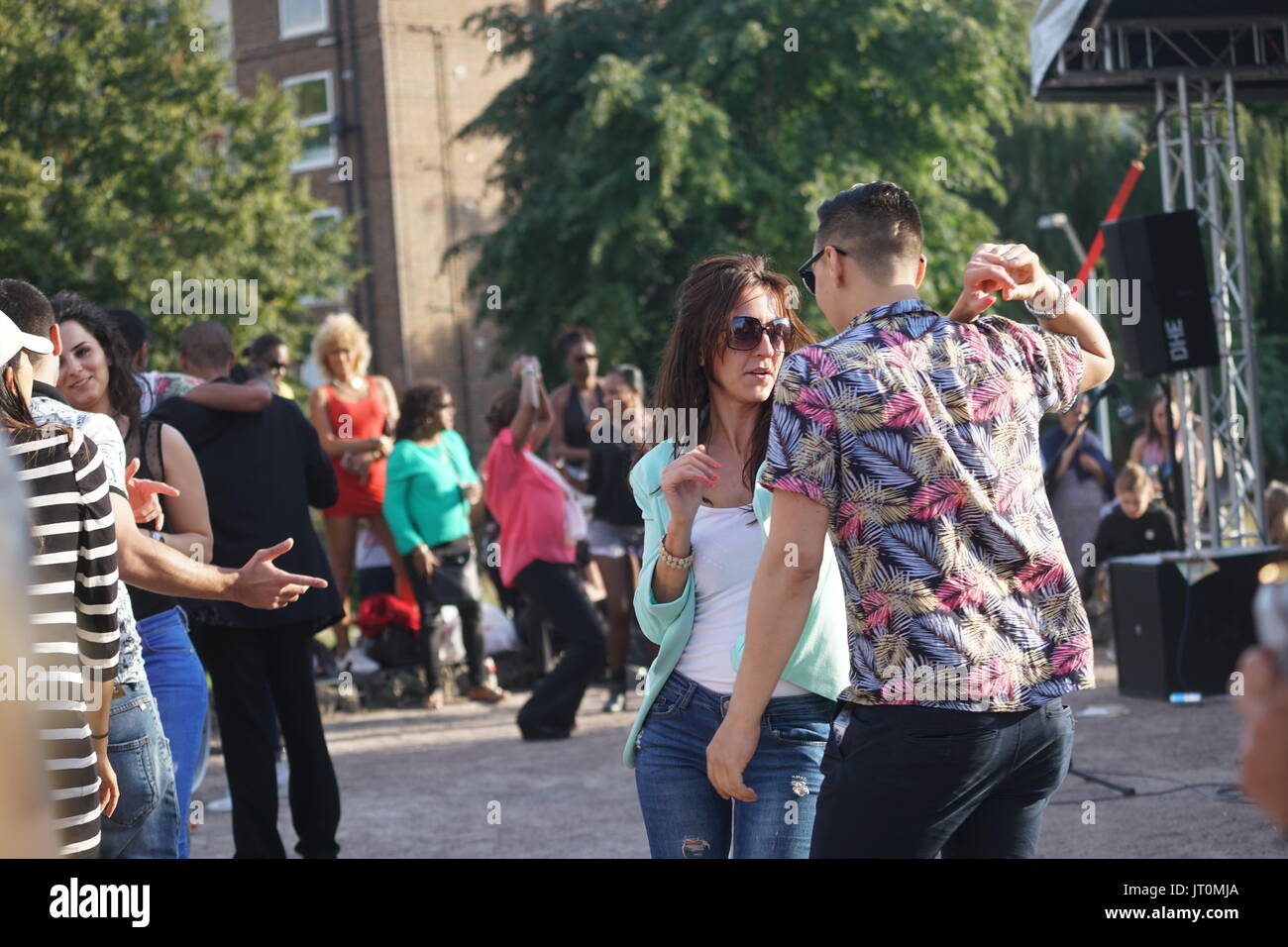London, UK. 4th August 2017. Thousands attend Plaza Latina Festival. A ...