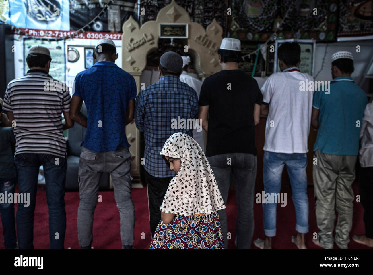 Athens, Greece. 6th July, 2017. Muslims are praying in the provisonal ...