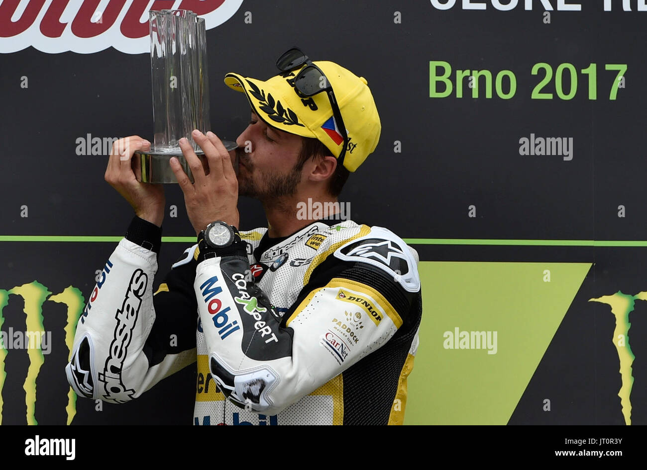 Swiss motorcycle road racer THOMAS LUTHI celebrates during the Grand ...