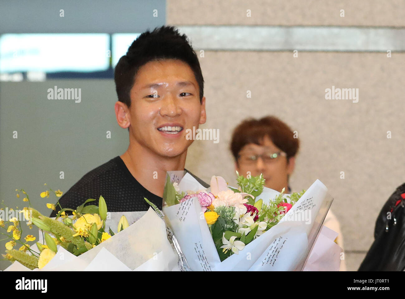 Sprinter returns South Korean sprinter Kim Kuk-young is welcomed upon ...