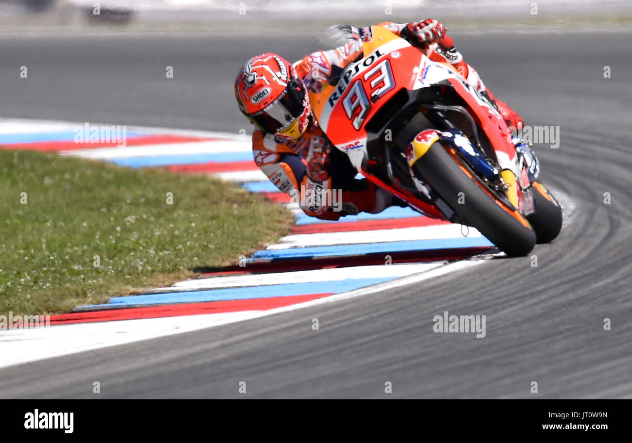 Spanish motorcycle road racer MARC MARQUEZ in action during the Grand ...