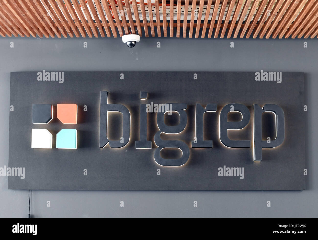 Berlin, Germany. 02nd Aug, 2017. The logo of BigRep can be seen at the ...