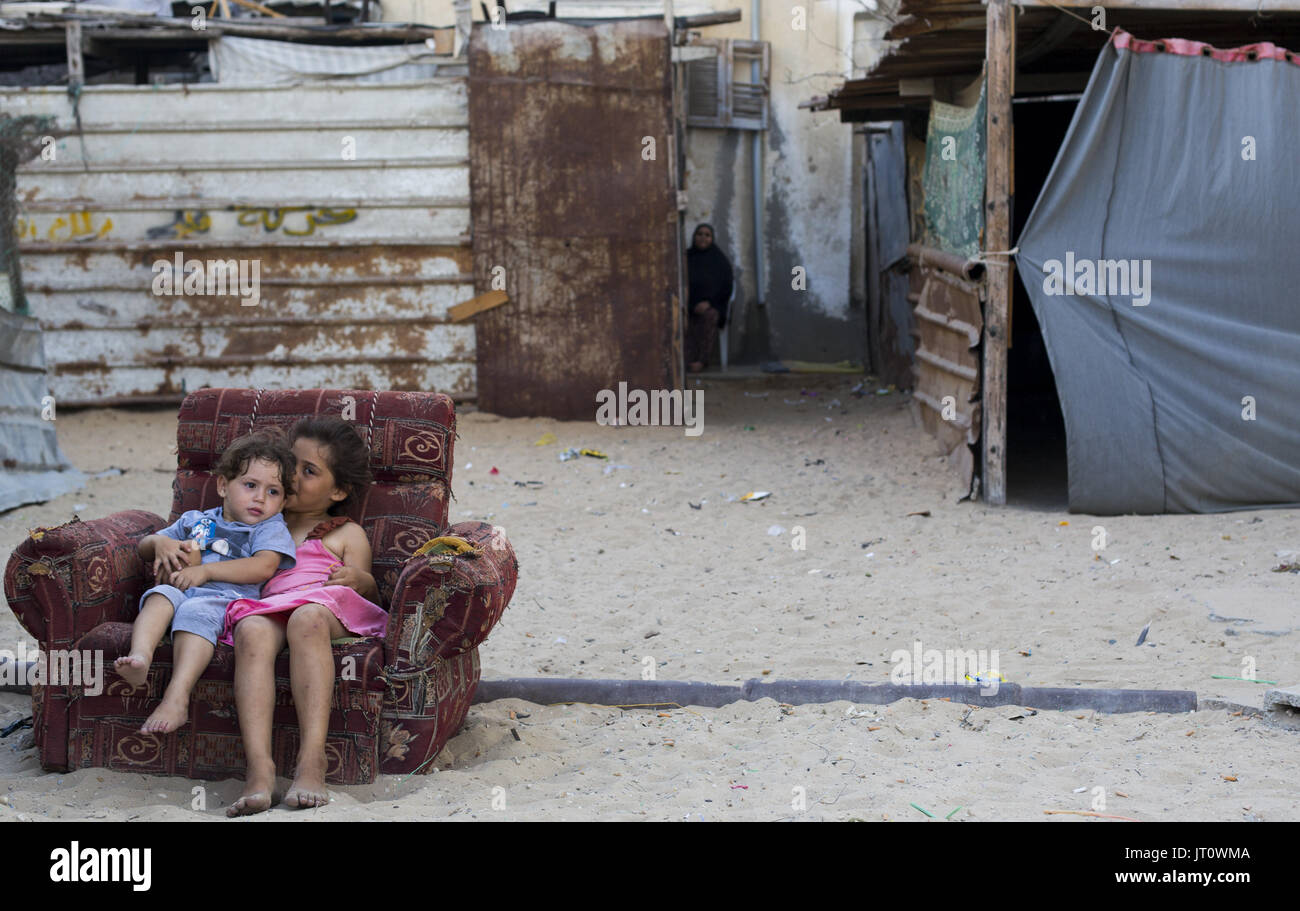 Gaza City, The Gaza Strip, Palestine. 6th Aug, 2017. Palestinian ...