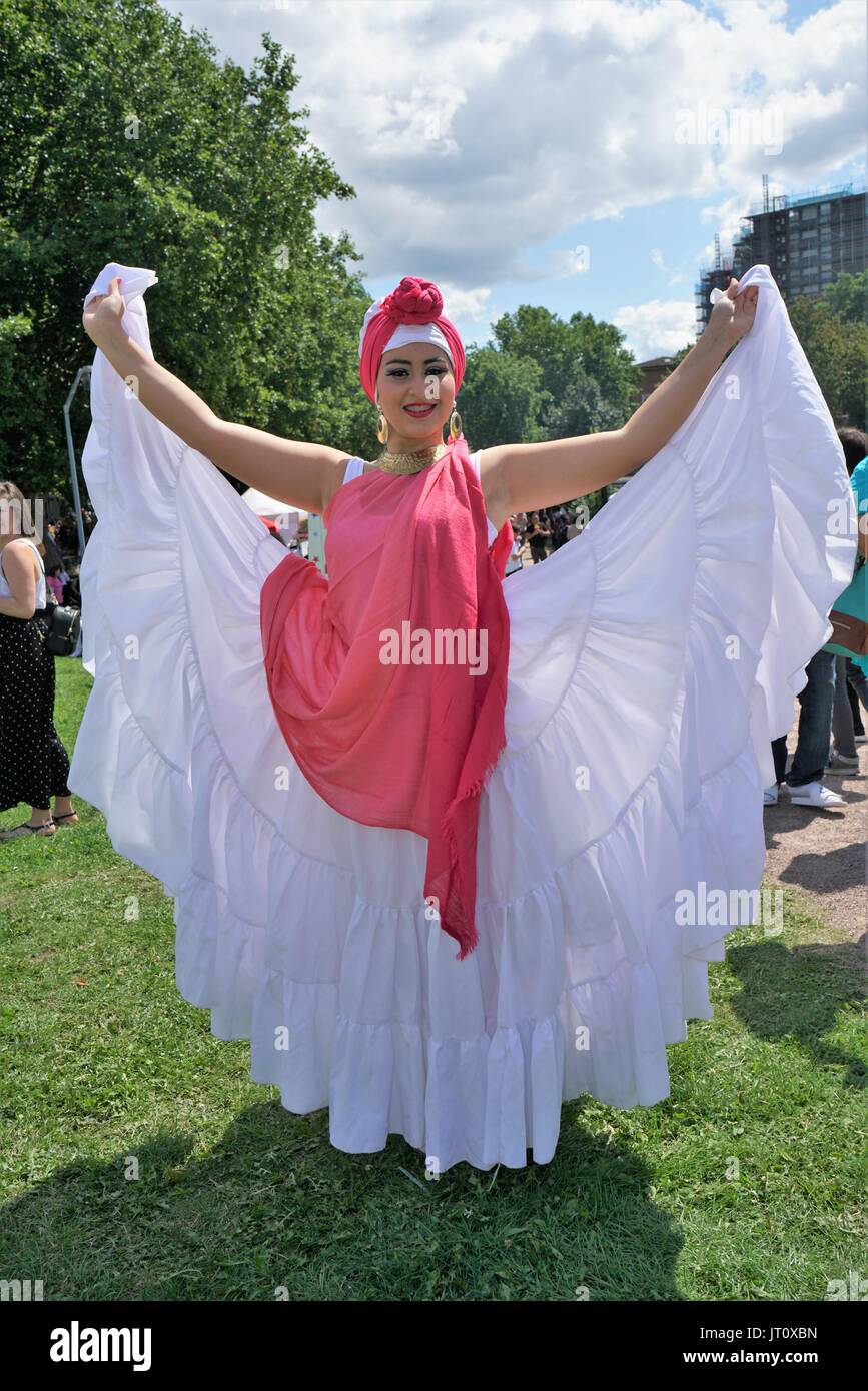 London, UK. 6th Aug, 2017. Thousands attend Plaza Latina Festival. A ...