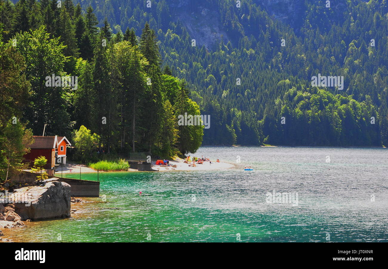 The approximately 1000-metre-high situated Eib Lake can be seen near ...